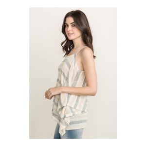 Mystree | Tops | Mystree Ruffle Fabric Mix Top | Poshmark